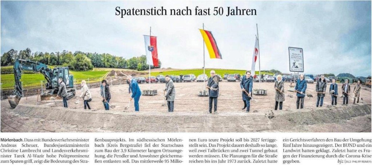 B 38: Ortsumgehung Mörlenbach - Moerlenbach